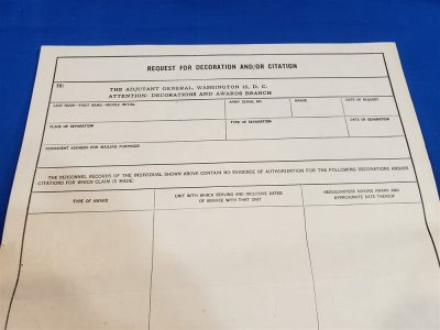 REQUEST FORM AWARD RIBBONS - Doughboy Military Collectables Springfield ...