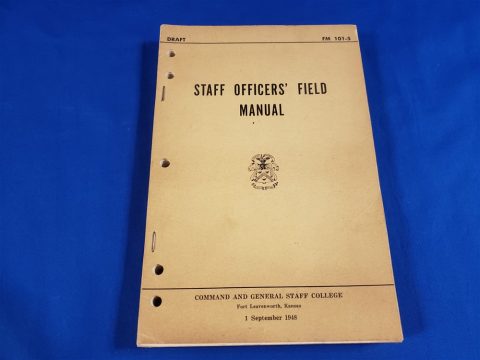 STAFF OFFICER MANUAL 1948 - Doughboy Military Collectables Springfield ...