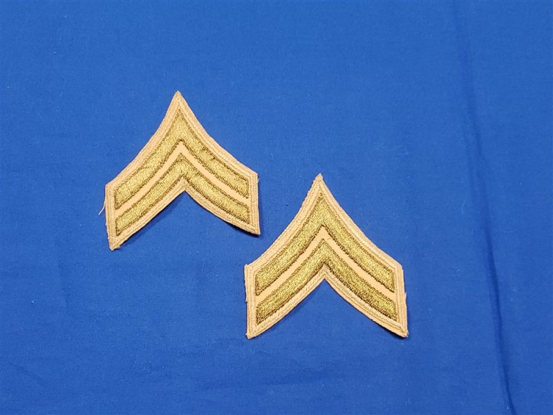 Chevrons PFC tan WWII - Doughboy Military Collectables Springfield Missouri