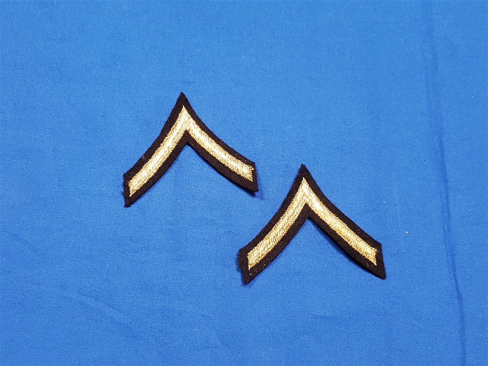 Chevrons PFC Emb Wool - Doughboy Military Collectables Springfield Missouri