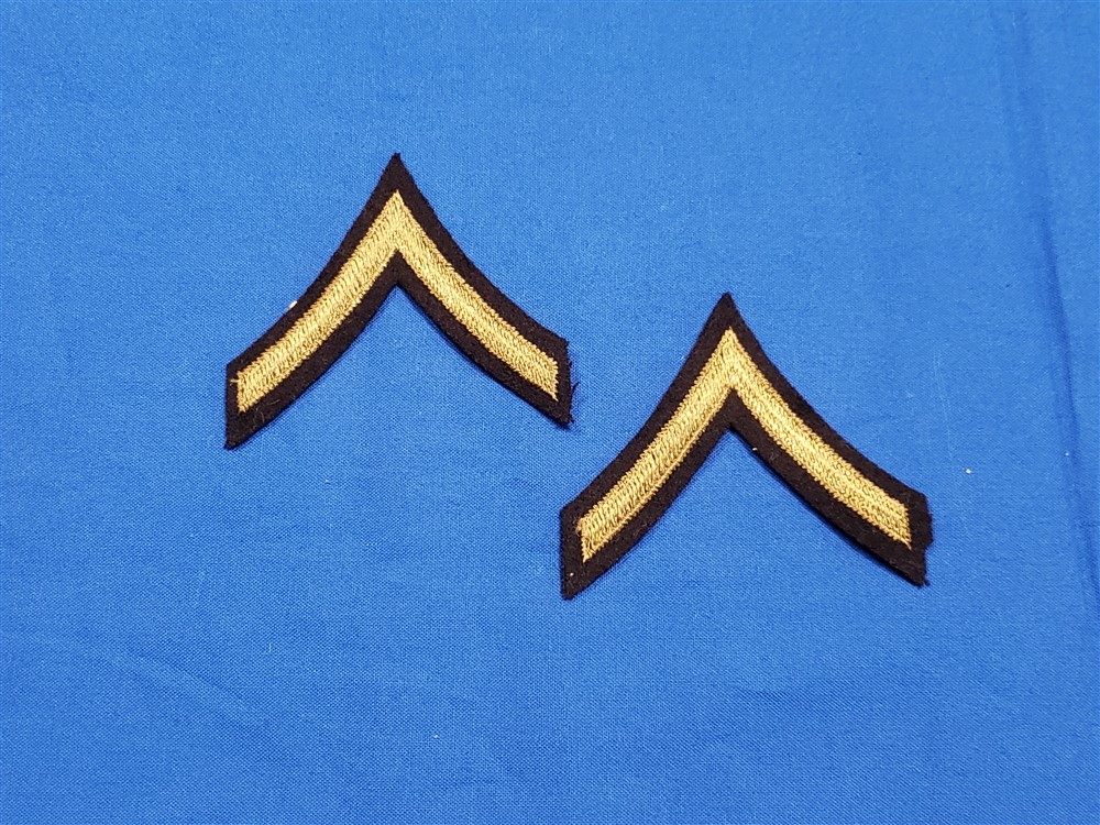 Chevrons PFC Emb Wool - Doughboy Military Collectables Springfield Missouri