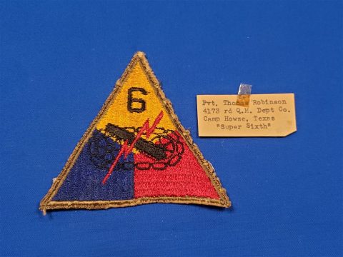 Patch 6th Armor ID QMC - Doughboy Military Collectables Springfield ...
