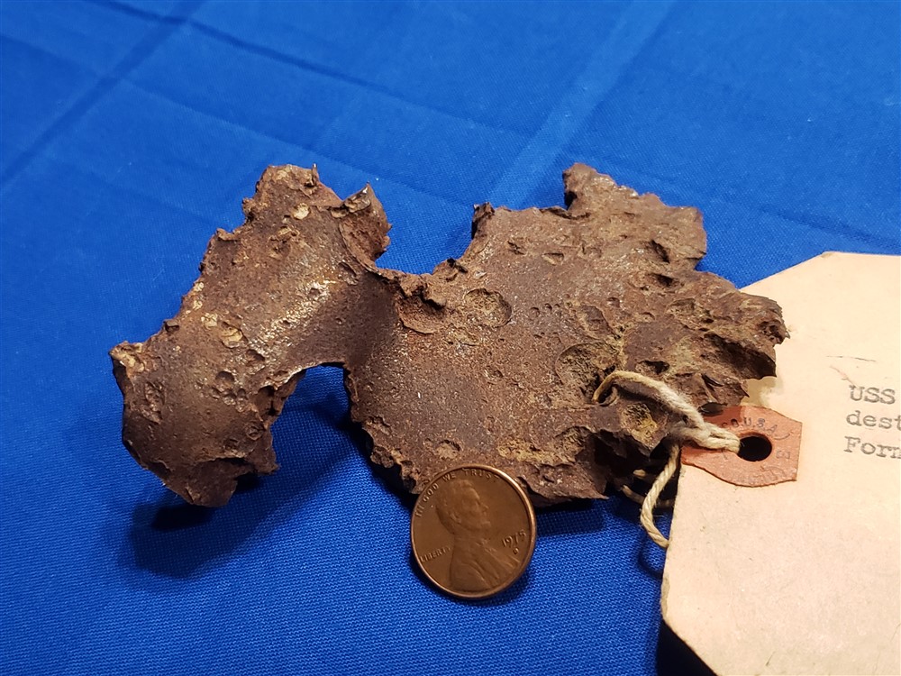 Shrapnel from USS ICS - Doughboy Military Collectables Springfield Missouri