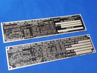 Vehicle data plates VN - Doughboy Military Collectables Springfield ...