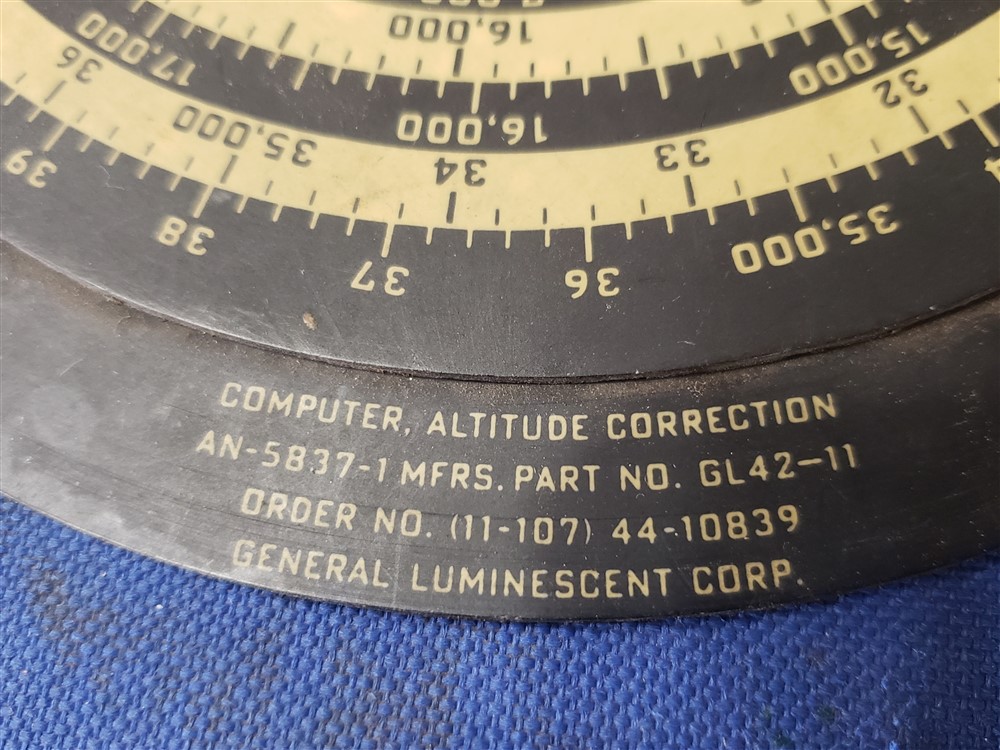 Navigator ALT Correct Comp - Doughboy Military Collectables Springfield ...