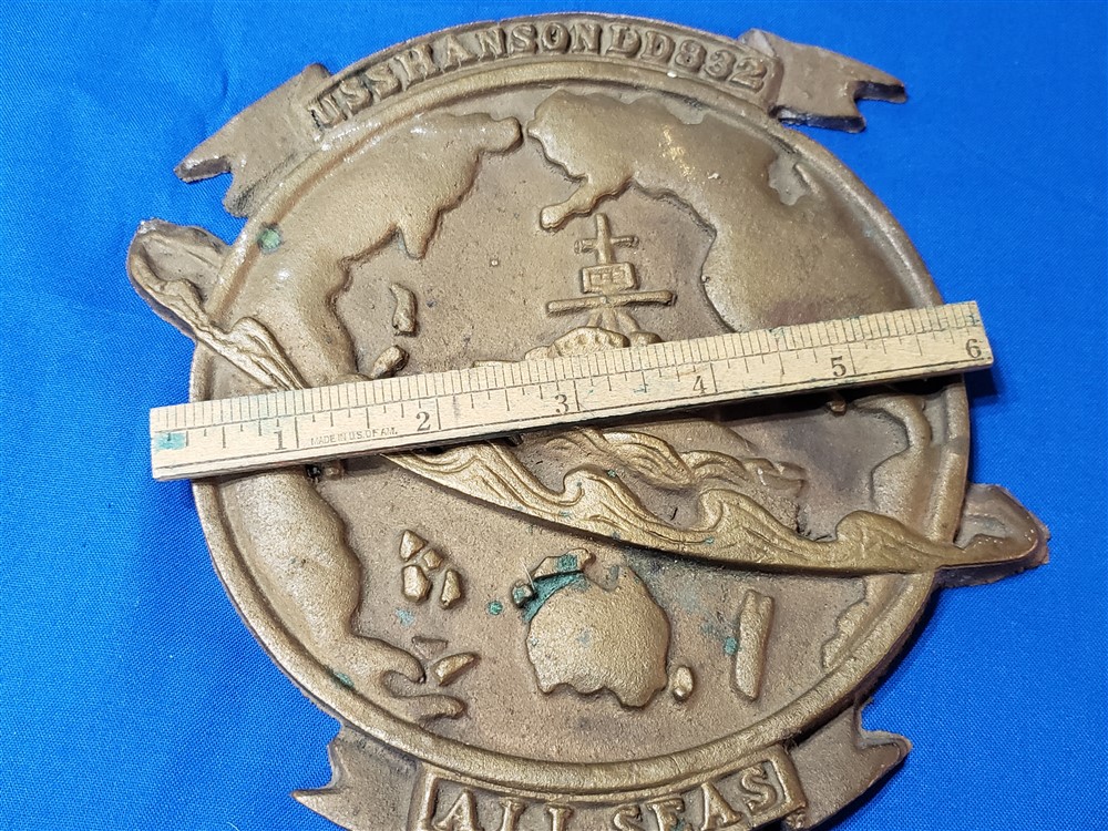 Plaque Brass USS Hanson - Doughboy Military Collectables Springfield ...