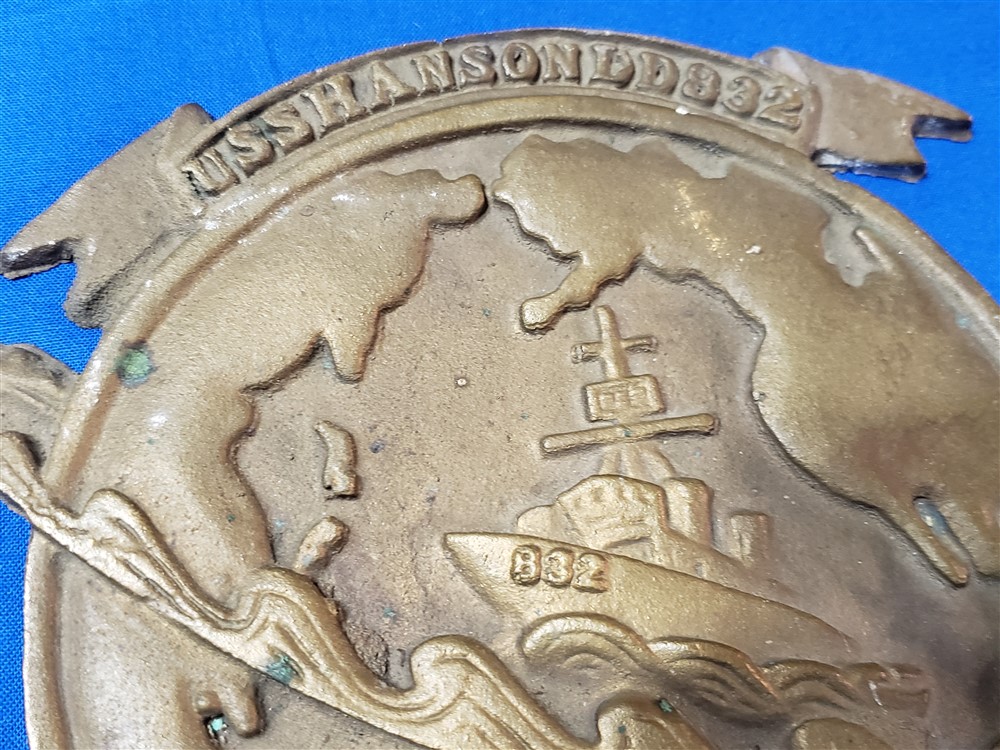 Plaque Brass USS Hanson - Doughboy Military Collectables Springfield ...