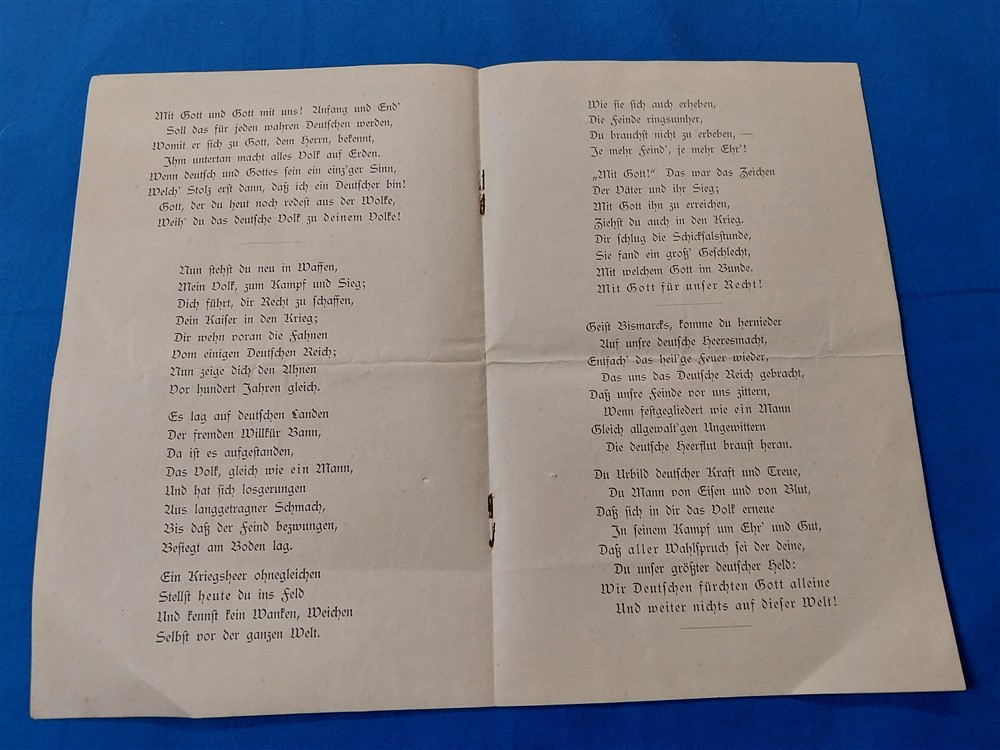 Song book German 14 - Doughboy Military Collectables Springfield Missouri