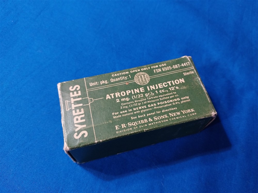 Atropine syrettes full KW - Doughboy Military Collectables Springfield ...
