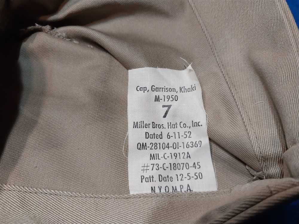 Garrison cap M50 tan - Doughboy Military Collectables Springfield Missouri
