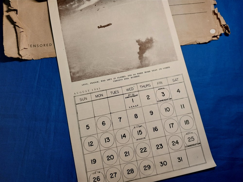 Calendar 456th BG 1945 - Doughboy Military Collectables Springfield ...