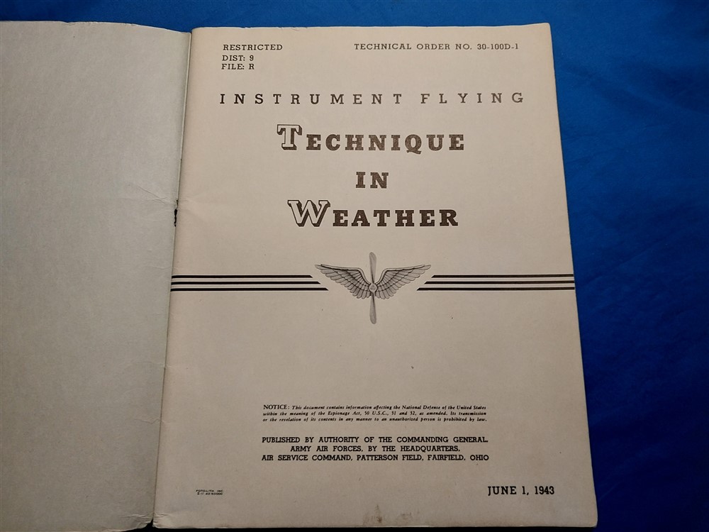 Instrument flying AC 43 - Doughboy Military Collectables Springfield ...