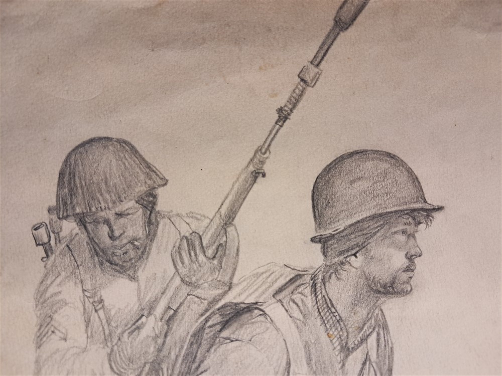 Brummett Echohawk War drawing - Doughboy Military Collectables ...