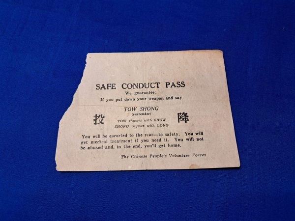 Safe Pass China Printed - Doughboy Military Collectables Springfield ...