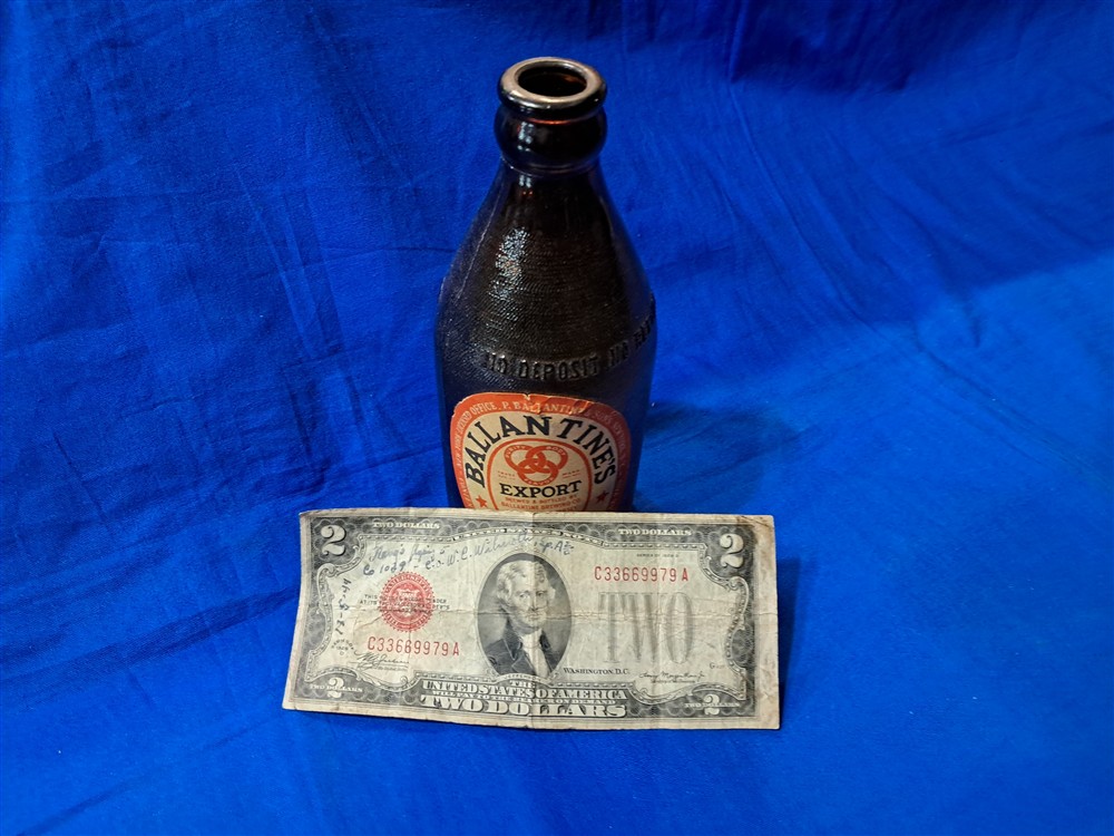 Ballantine WWII Beer bottle - Doughboy Military Collectables ...