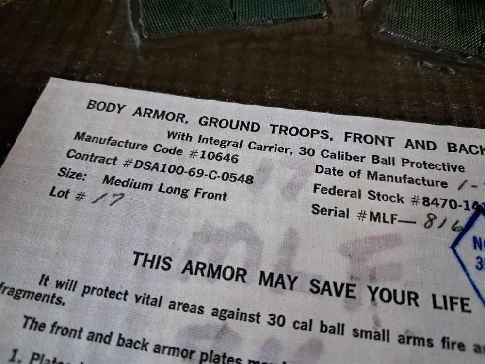 Body Armor Variable type - Doughboy Military Collectables Springfield ...