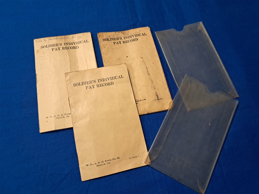 Soldier pay books WWII - Doughboy Military Collectables Springfield ...